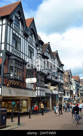 Shops inside beautiful timber-framed building in Chester town centre ...