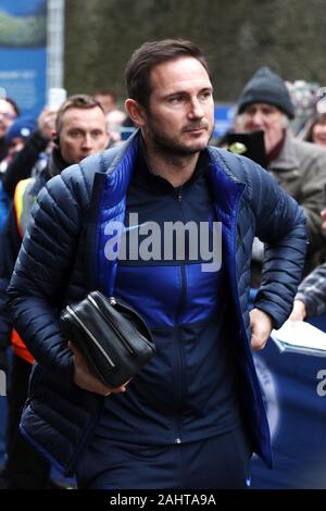 Chelsea manager Frank Lampard arrives for the Premier League match at ...