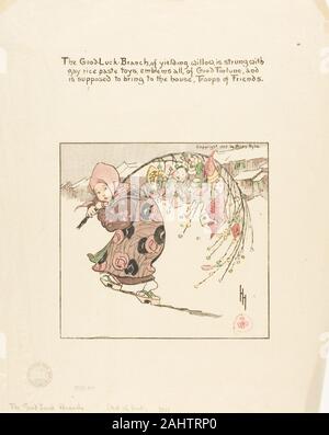 Helen Hyde. The Good-Luck Branch. 1907. United States. Color woodcut on ...
