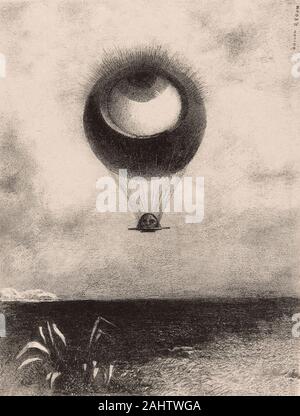 Odilon Redon - Eye like Strange Balloon Goes Infinity 1882 Stock Photo ...
