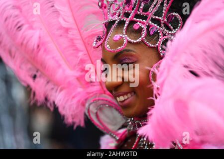 Performer during the New Year's Day Parade in central London. Picture ...