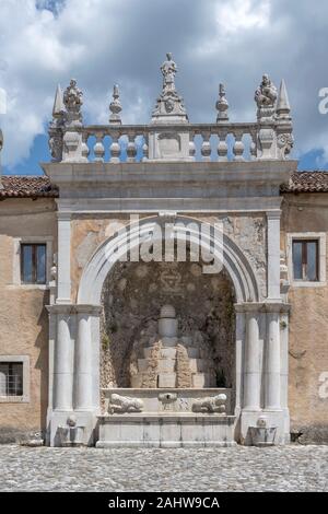 A vertical shot of an ancient fountain in Madrid, Spain Stock Photo - Alamy