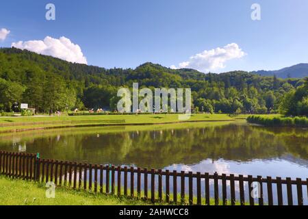 Noua Park and Lake in Brasov city Stock Photo - Alamy