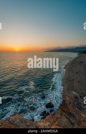 Sunset view from Point Dume State Beach, in Malibu, California Stock ...