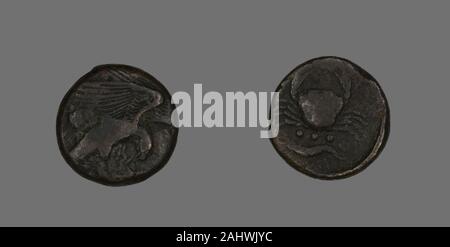 Coin Depicting an Eagle. Greek; Agrigentum, Sicily. Date: 472 BC-406 BC ...