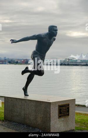 Statue of Olympic track and field runner Harry Winston Jerome (1940 ...