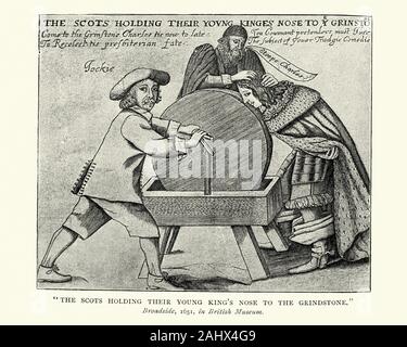 'The Scots holding their young king's nose to the grindstone', after a ...