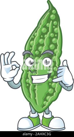 Call me design melon cartoon character for fruit logo Stock Vector ...