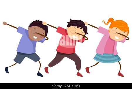 Stickman Illustration of Kids Covering Their Eyes, Ears, and Mouth ...