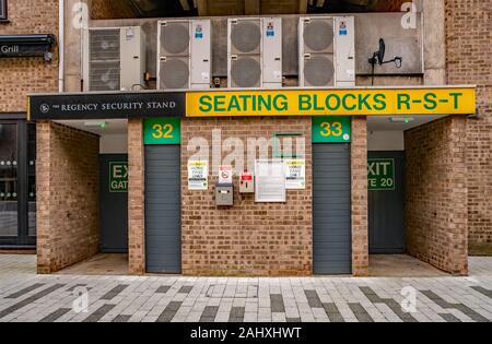 The exterior of Carrow Road, the home of Norwich City Football Club ...
