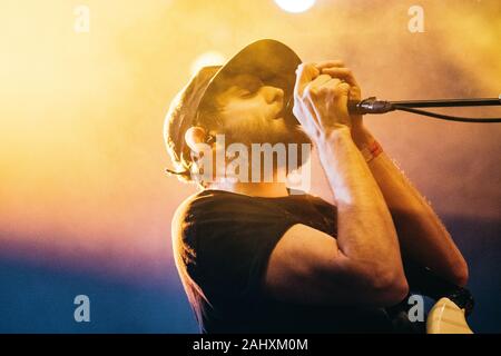 Guitarist and singer Jake Duzsik of the noise rock band Health is shown ...