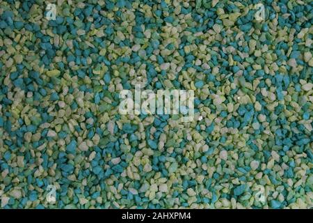 The picture shows green decoration granules Stock Photo - Alamy