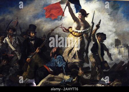 Eugène Delacroix, Liberty Leading the People, French revolution ...