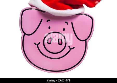 Percy Pigs tin of biscuits wearing Santa hat with Percy Pig biscuits ...
