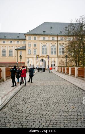 Powder Bridge Prague Castle Hradcany Castle Looking towrds St Vitus ...