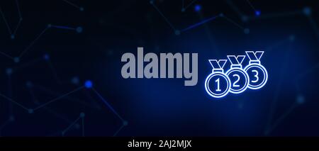 Rank achievement, Medal, Success, website banner, background Stock ...