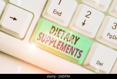 Word writing text Dietary Supplements. Business photo showcasing ...