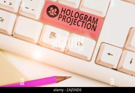 Text sign showing Hologram Projection. Business photo text photographic ...