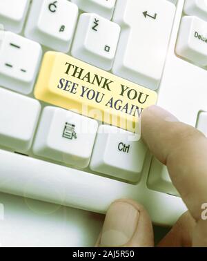 Text sign showing Thank You See You Again. Conceptual photo ...