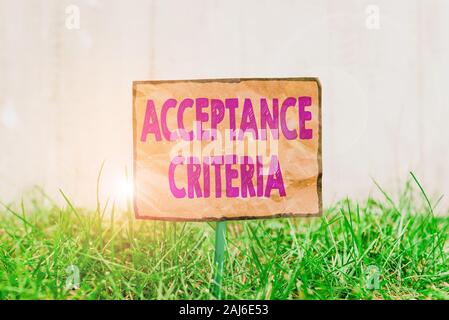 Handwriting text writing Acceptance Criteria. Conceptual photo ...