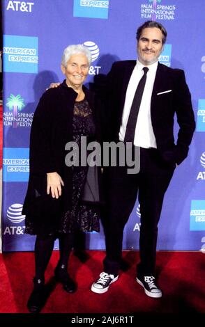Actor Joaquin Phoenix and his mother Arlyn Sharon Dunetz arrive at the ...