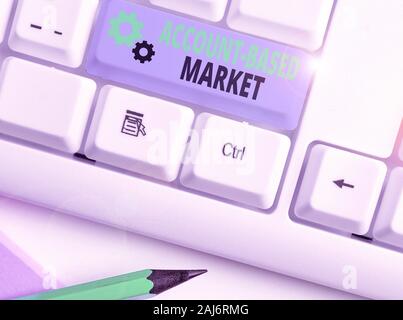 Handwriting text writing Account Based Market. Conceptual photo ...