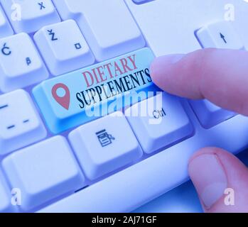 Text sign showing Dietary Supplements. Business photo text product ...