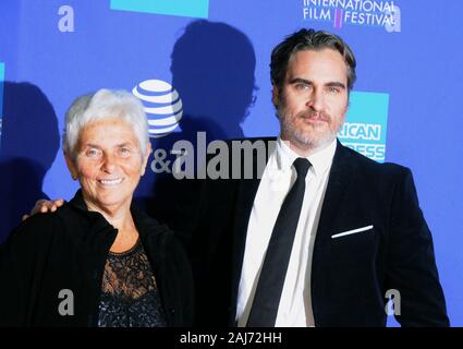 Actor Joaquin Phoenix and his mother Arlyn Sharon Dunetz arrive at the ...