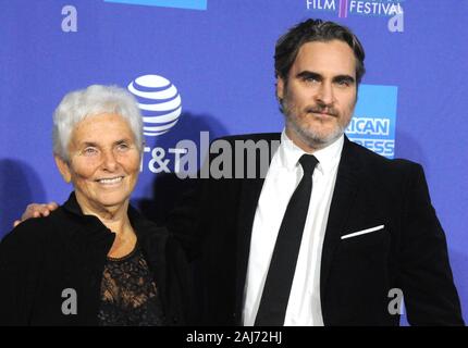 Actor Joaquin Phoenix and his mother Arlyn Sharon Dunetz arrive at the ...