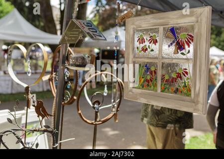 Vancouver, WA, USA - June 23, 2018: Artworks made from upcycled old ...