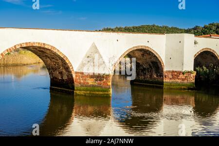 Ancient Roman Bridge Over Arade River In Silves, Algarve Portugal Stock ...