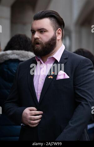 Andrew Dymock arrives at the Old Bailey, London, where he is appearing ...