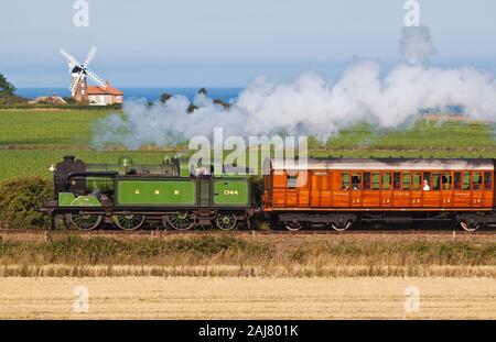 Great Northern Railway, GNR, Class N2 steam locomotive on the North ...