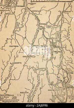 Map of the Atlanta Campaign Stock Photo - Alamy