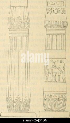 Columns in the form of papyrus stalks with bas-relief at the Great ...