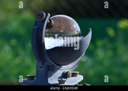 Heliograph, a meteorological instrument used to record the duration and ...