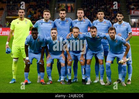 SS Lazio players pose for a group photo before during the Italian Serie ...