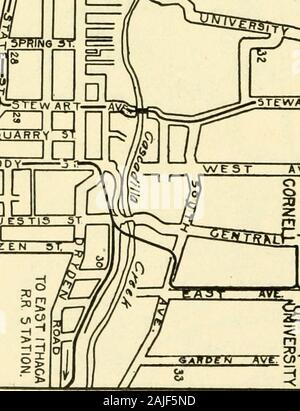 A guide book to Cornell university and Ithaca.. . KEY TO THE MAP OF THE ...