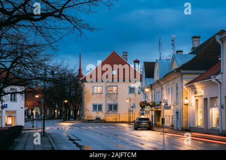 Kuressaare, Estonia. Building Of Noble Assembly At Lossi Street In ...