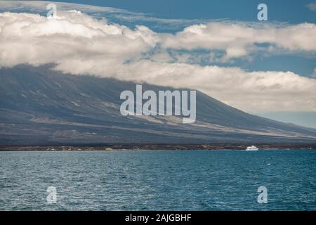 La Cumbre volcano, Fernandina island, Galapagos, Ecuador Stock Photo ...