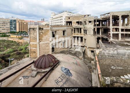 The exterior of the Grand Theater of Beirut or "Le Grand Theatre des ...