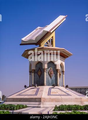 Sharjah. Colourful Sharjah at the Holy Koran traffic roundabout at the ...