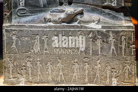 Cairo, Egyptian Museum, limestone stela, from Coptos : King Pepy I and ...