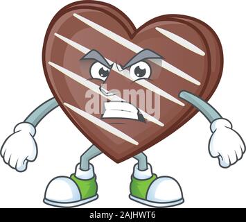 cartoon character of chocolate bar with angry face Stock Vector Image ...