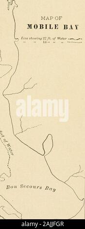 Map of Mobile Bay, 1861 Stock Photo - Alamy