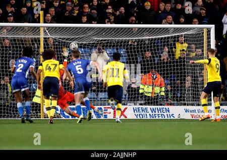 Oxford United's Matty Taylor scores their side's second goal of the ...