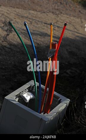 Cable wire harness telecommunications Stock Photo - Alamy