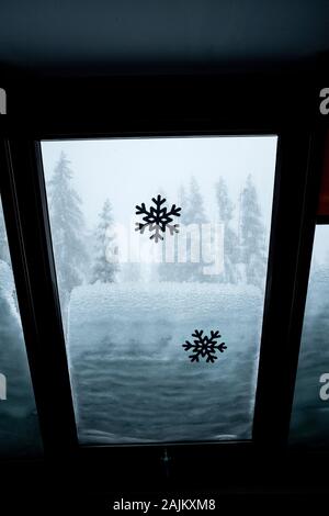 Looking through glass window, Zakopane, Poland Stock Photo - Alamy
