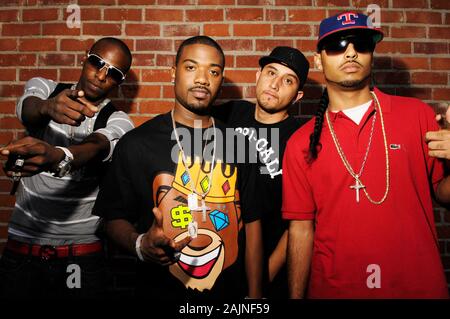(L-R) Singer / Actor Ray J and rapper Shorty Mack portrait on set of ...