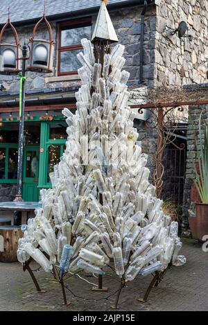 Plastic bottle christmas tree Stock Photo - Alamy